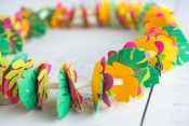 DIY Hawaiian Luau Decorations: Hawaiian Paper Lei (Cricut Craft ...