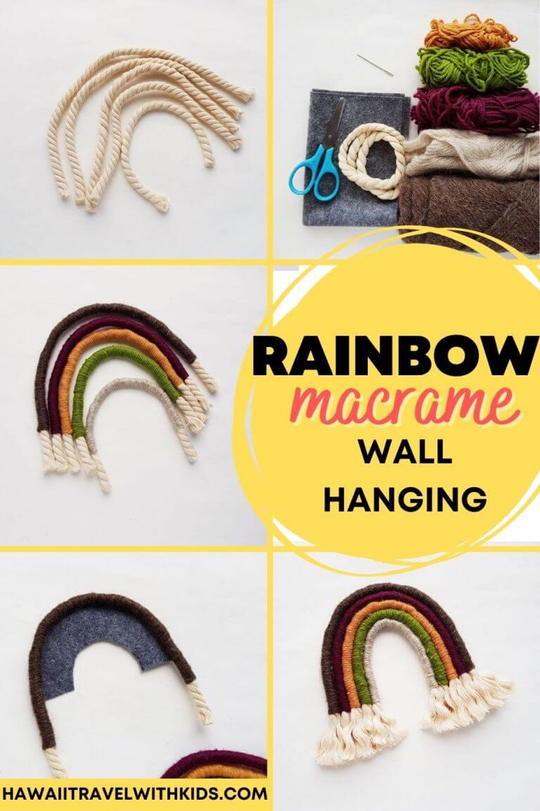 How to Make a Macrame Rainbow Wall Hanging | Hawaii Travel with Kids