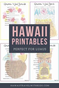Hawaii Word Search and Word Scramble Printables for Kids - Hawaii ...