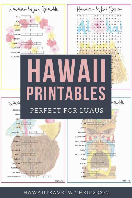 Hawaii Word Search and Word Scramble Printables for Kids - Hawaii ...