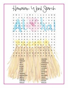 Hawaii Word Search and Word Scramble Printables for Kids - Hawaii ...