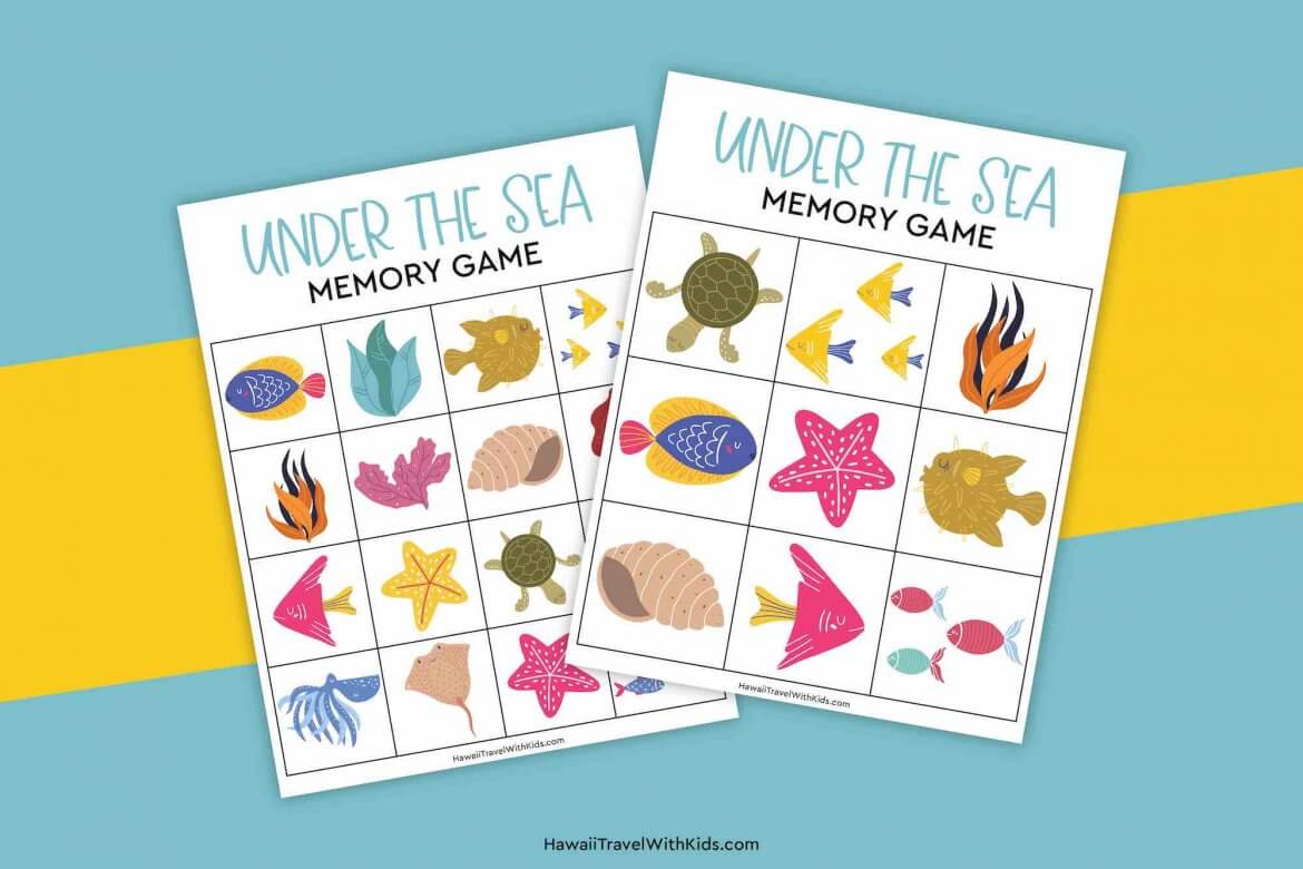 Under the Sea Memory Matching Game for Kids (FREE Printable) - Hawaii ...