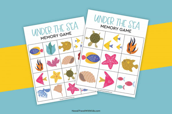Under the Sea Memory Matching Game for Kids (FREE Printable) - Hawaii ...