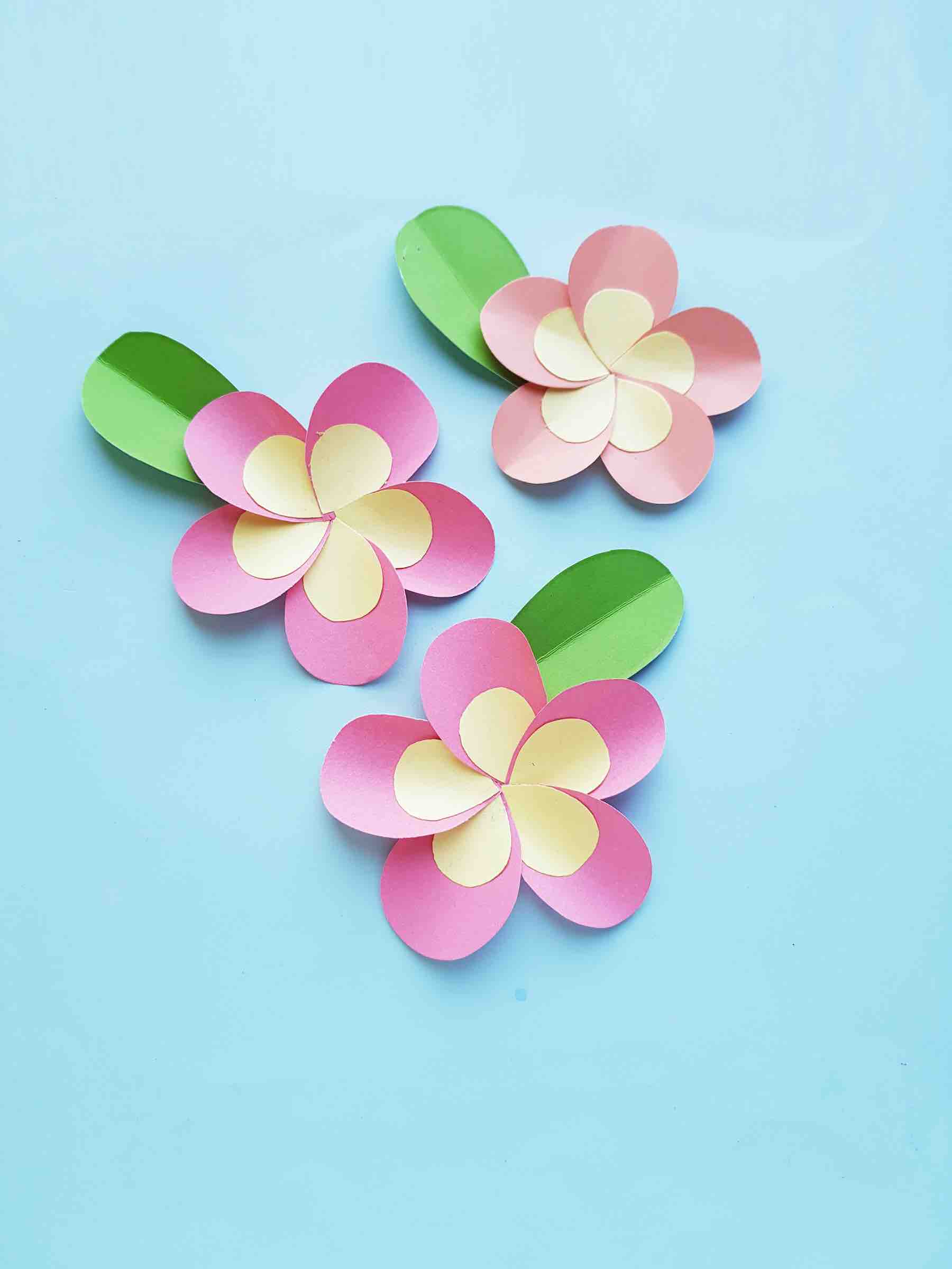 Hawaiian Plumeria Paper Flower Craft - Hawaii Travel with Kids