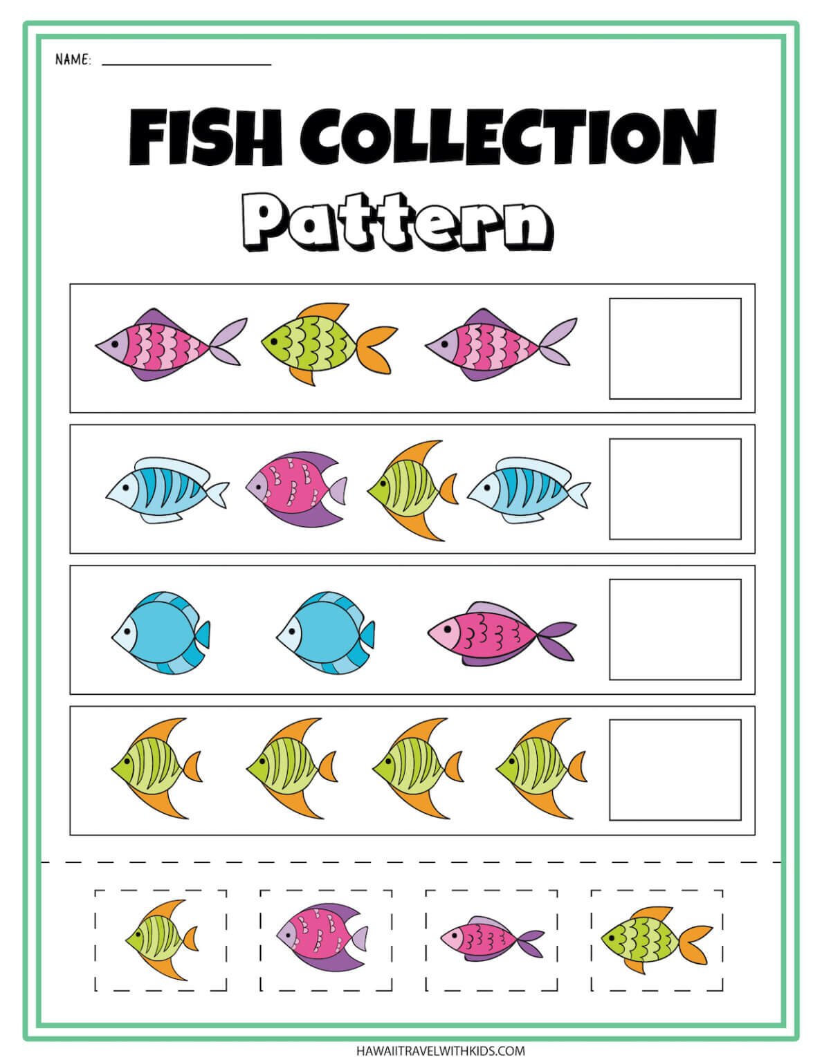 Sea Animal Worksheets and Coloring Pages - Hawaii Travel with Kids