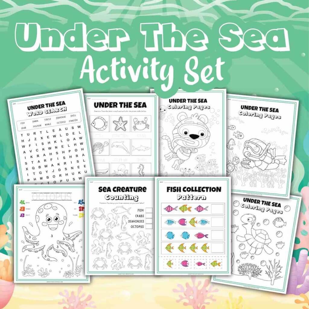 Sea Animal Worksheets and Coloring Pages - Hawaii Travel with Kids