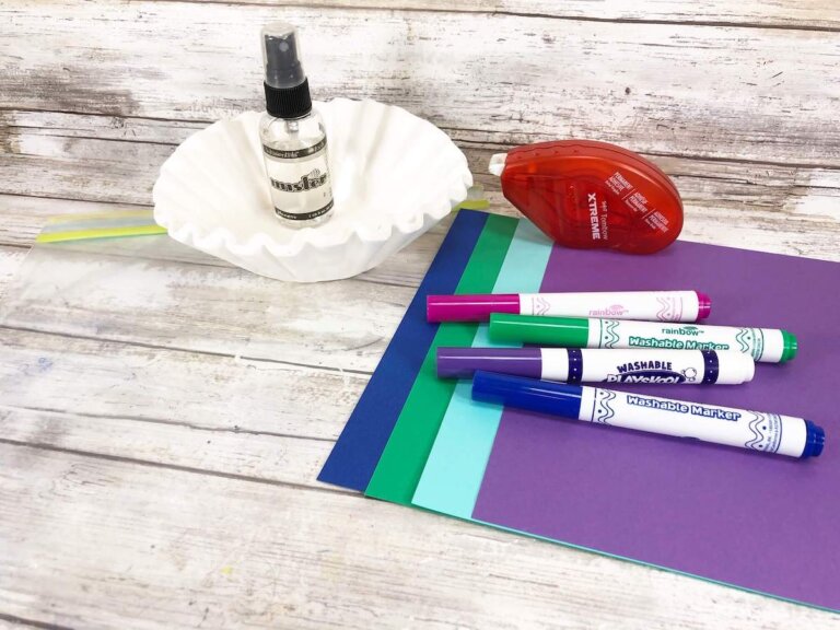Ocean Animal Coffee Filter Suncatcher Craft - Hawaii Travel with Kids