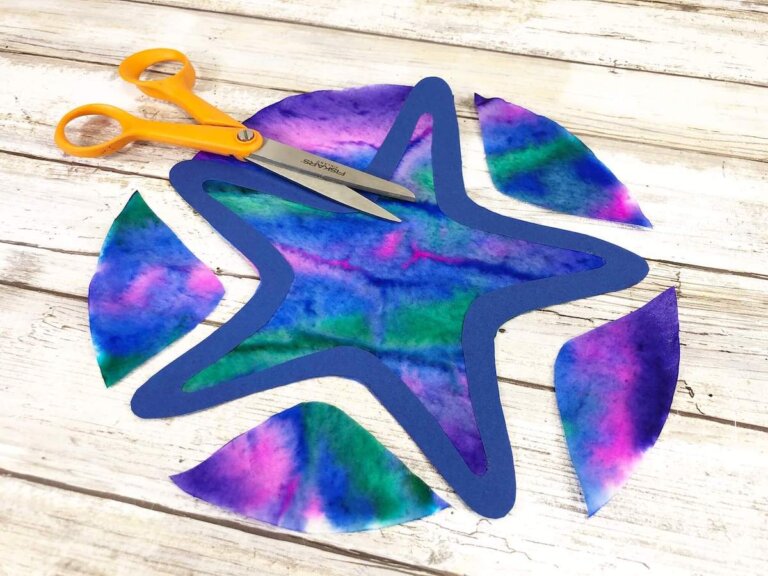 Ocean Animal Coffee Filter Suncatcher Craft - Hawaii Travel with Kids