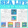 Sea Life Color by Number Printable - Hawaii Travel with Kids