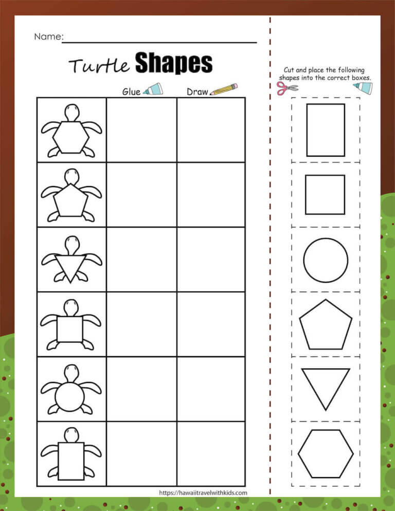 Free Printable Sea Turtle Activity Pack for Kids - Hawaii Travel with Kids