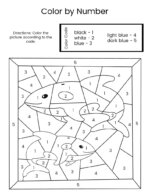 Sea Life Color by Number Printable - Hawaii Travel with Kids