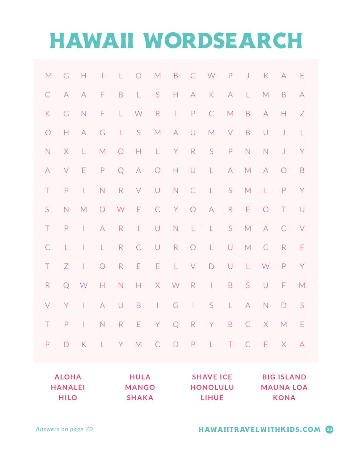 Ultimate Hawaii Kids Travel Journal and Activity Book! - Hawaii Travel ...