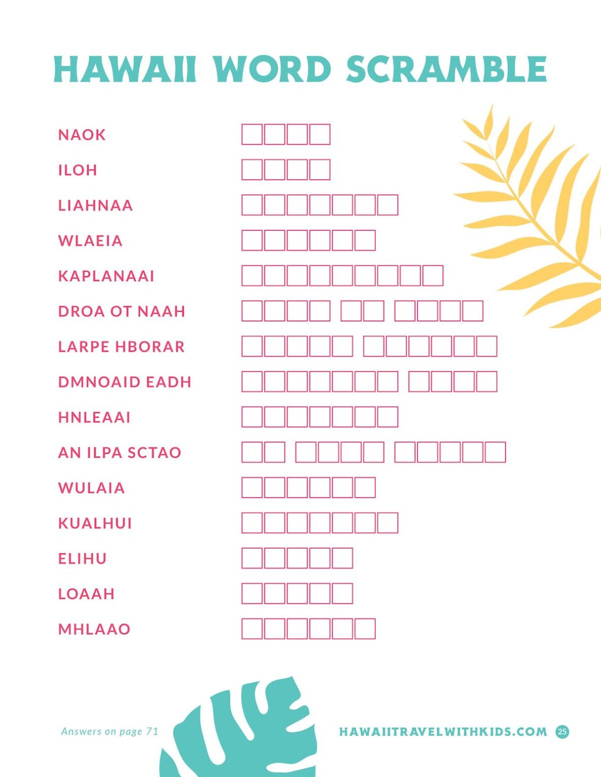 Ultimate Hawaii Kids Travel Journal and Activity Book! - Hawaii Travel ...